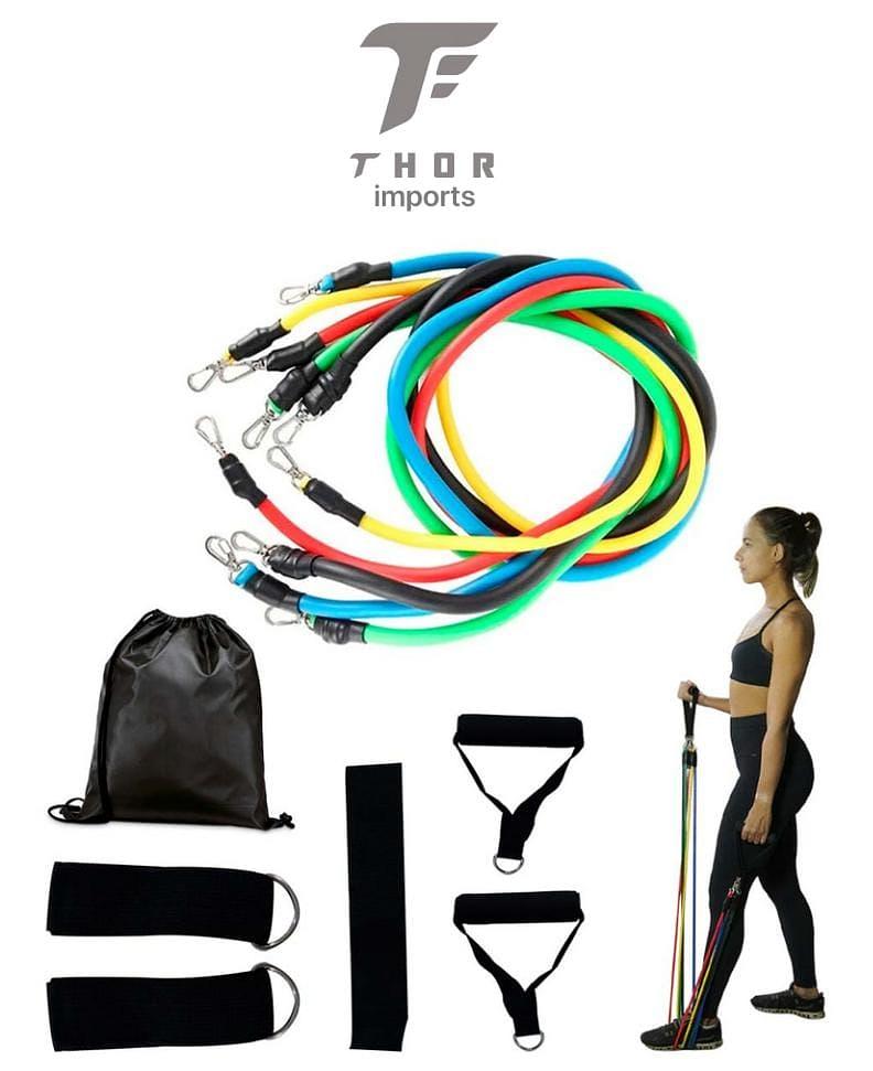 Kit elástico 11 itens para exercícios | Thor Imports